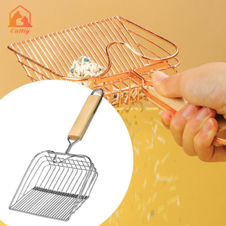 Cattiy ที่ตักไอศครีมเหล็กตัดอึแมวคิตตี้มือจับยาวแบบพกพา,วัสดุรักษาความ ...