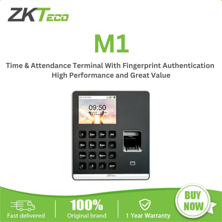 ZKTECO M1 Time & Attendance Terminal With Fingerprint/ID recognition ...