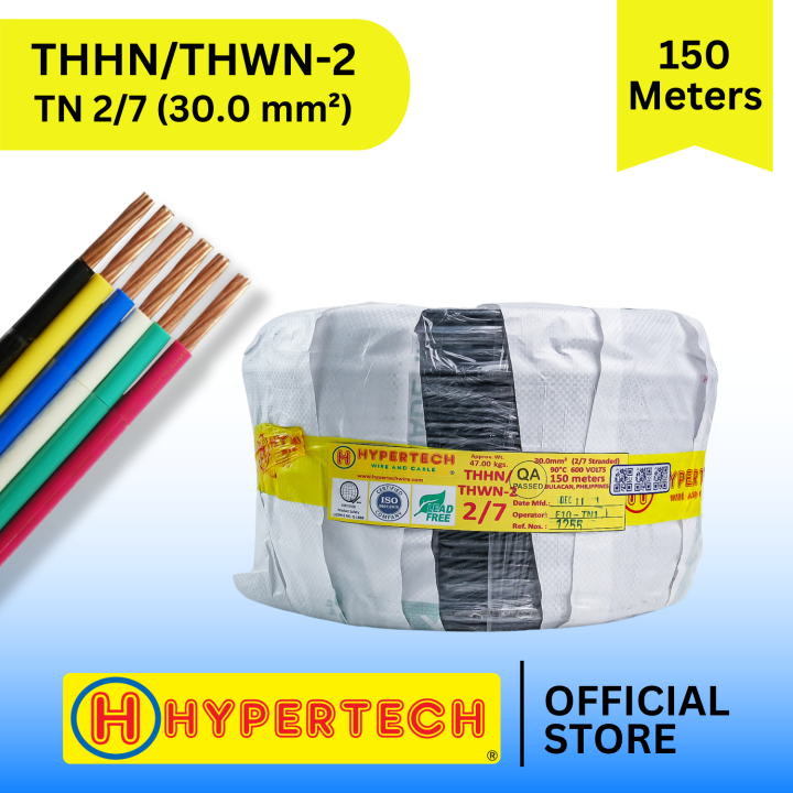 Hypertech THHN/THWN-2 Stranded Wire # 2/7 - 150meters - Pure Copper Electrical Wire - Proudly ...