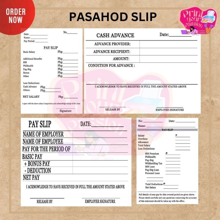 PAY SLIP FORM BUSINESS FORM | Lazada PH