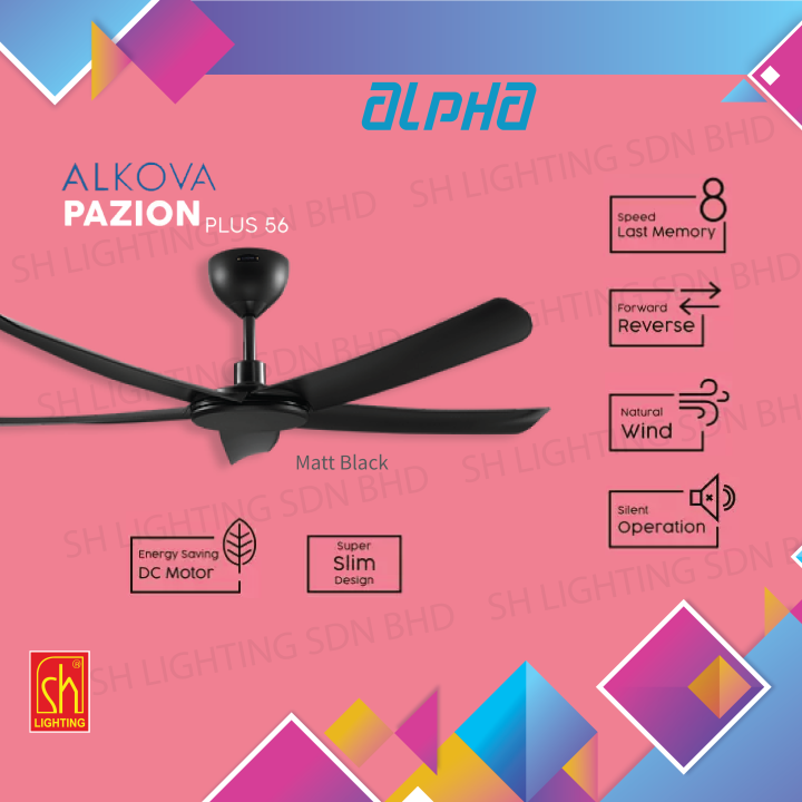 Alpha Pazion with remote control ceiling fan | Lazada