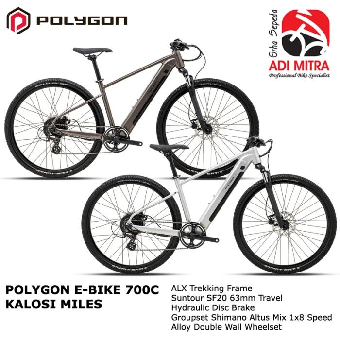 Polygon Kalosi Miles Sepeda Hybrid E-bike | Lazada Indonesia