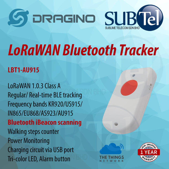 DRAGINO LBT1-AU915 LoRaWAN BLE Bluetooth Tracker LBT1 LoRa WAN TTN The ...