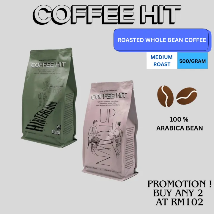 Uptown/Hinterland Coffee Hit Roasted Whole Coffee Bean 500G | Lazada