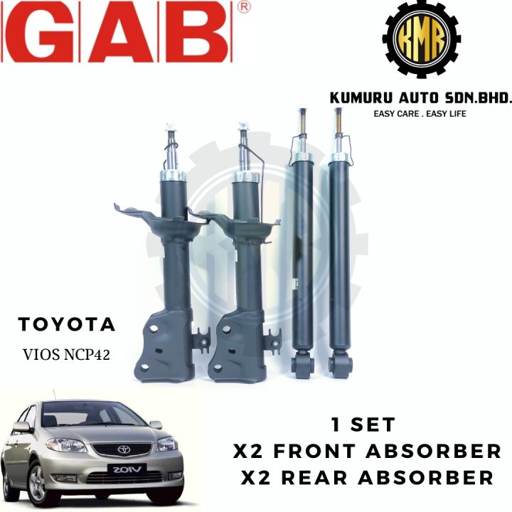 (1@Pair) GAB Gas Front Rear Absorber Vios NCP42 Vios 2002-2006 | Lazada