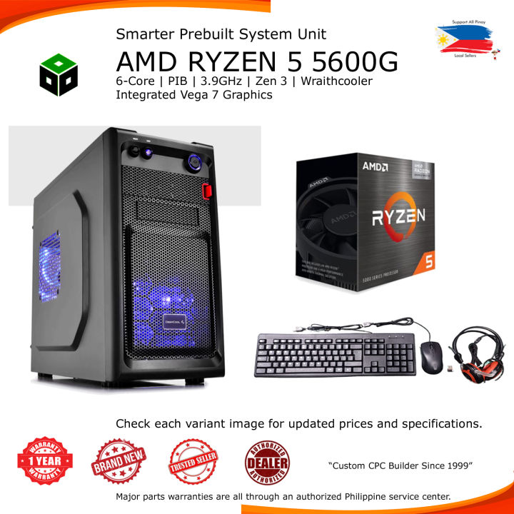 Smarter X AMD Ryzen 5 5600G | 6-Core | Gigabyte B550M Gaming System ...