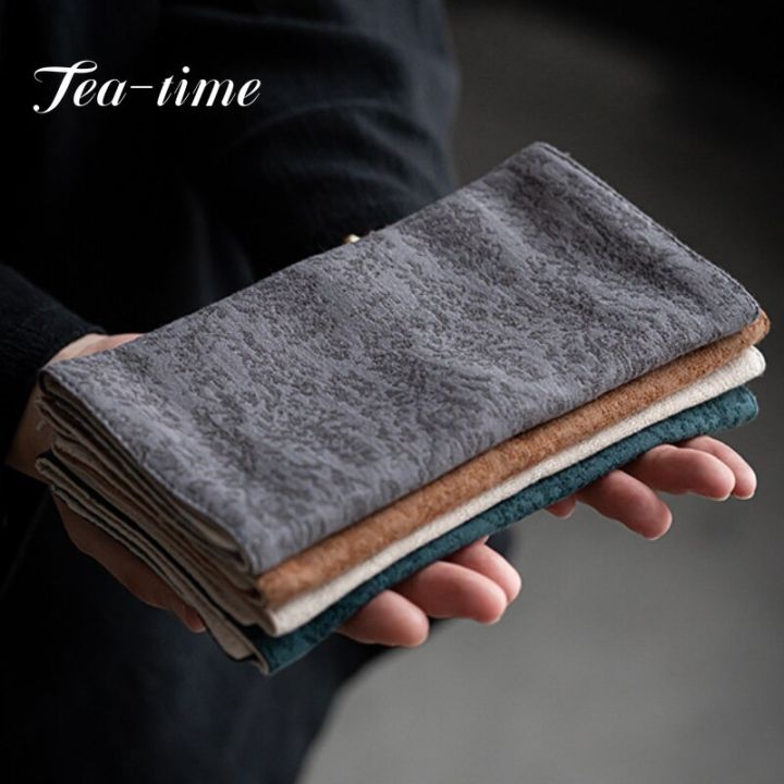 Water Absorption Tea Towel Tea Cloth Thickened Coffee Table Cloth Zen ...