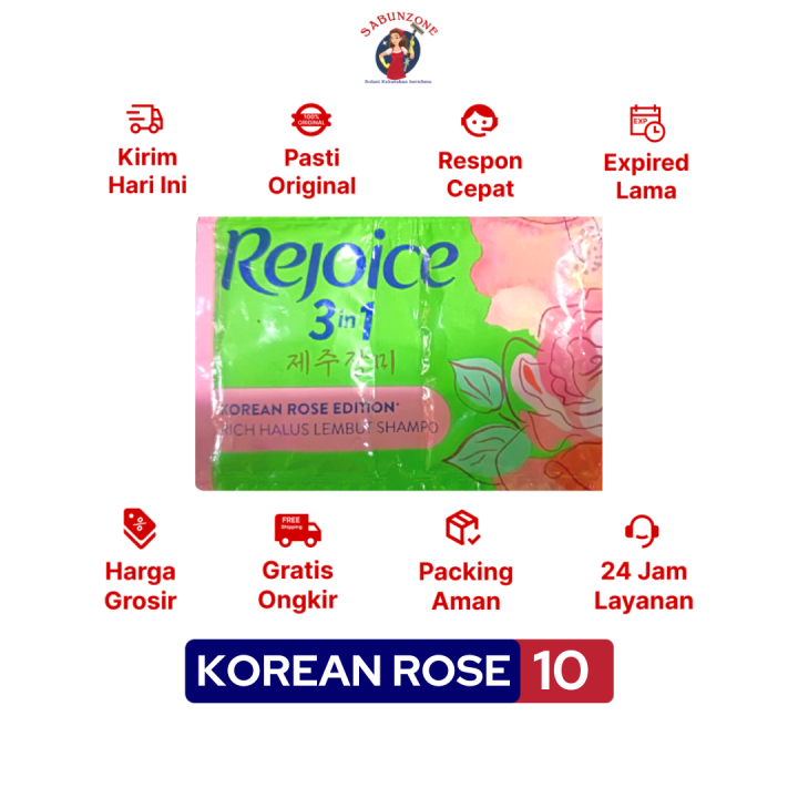 Shampo Rejoice Jeju Rose Sachet 10 ml | Lazada Indonesia