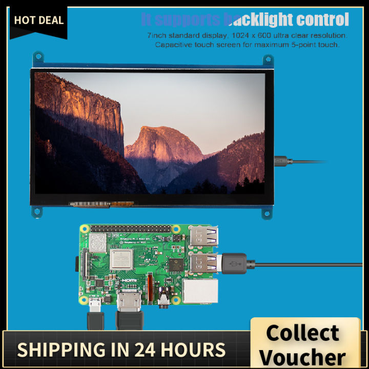Ultra จอแสดงความคมชัดสูง Capacitive หน้าจอสัมผัสสำหรับ Raspberry Pi 7 ...