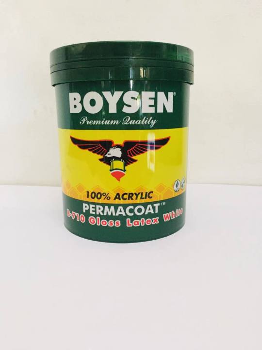 Boysen 100% Acrylic B-710 Gloss Latex Paint, 1L High-Capacity Coat for ...