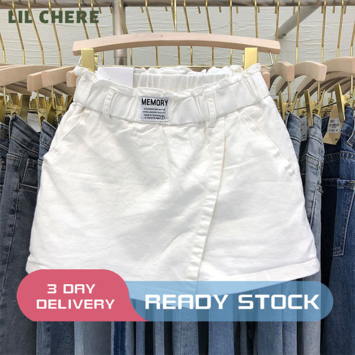 LIL CHERE Casual Skort Palda Shorts for Women 2023 New Style White ...