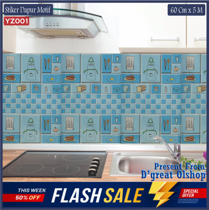 PROMO!! Wallpaper Sticker Dapur dan Kamar Mandi Anti Minyak - Bahan ...