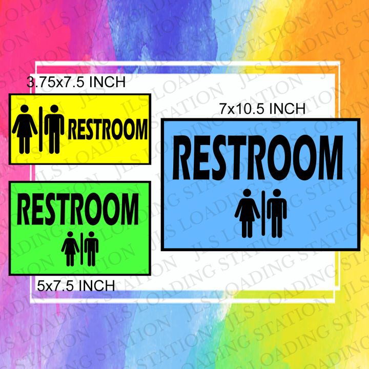 RESTROOM (LAMINATED/PVC) SIGNAGE | Lazada PH