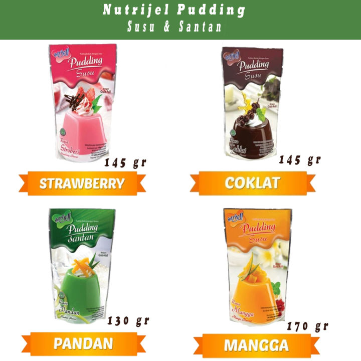 Nutrijell Pudding Susu 145gr All Variant | Lazada Indonesia