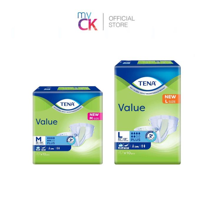 (Bundle of 8) TENA Value Diaper Adult M12's/L10's | Lazada Singapore