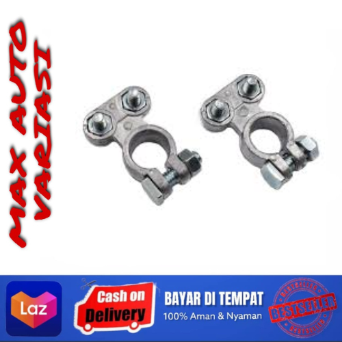 2 Pcs Klem Terminal Kepala Aki Besar Klem Kuningan Timah Terminal Accu ...