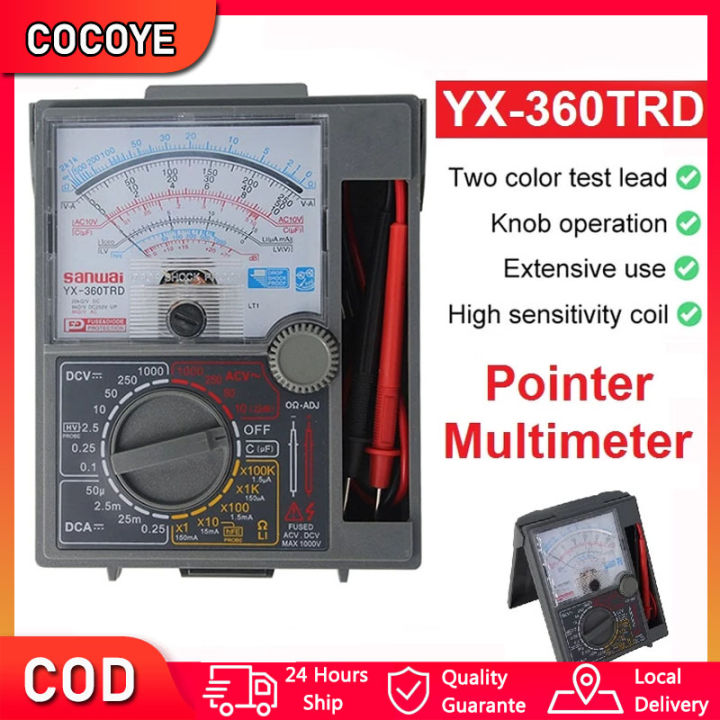 YX-360TRD Multimeter Multitester Analog Meter Fuse Diode Protection DC ...