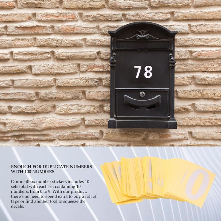 Mailbox Numbers for Outside, 10 Sets 0-9 Reflective Number Stickers ...