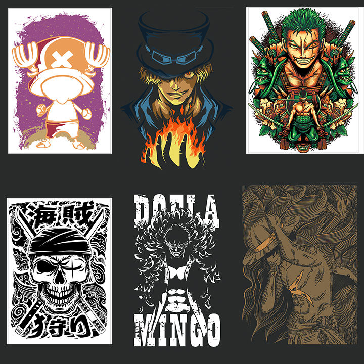 READY TO PRESS - ANIME - ONE PIECE Design v2 A4 size Direct Transfer ...