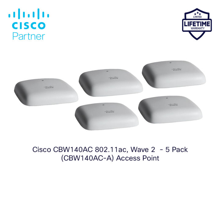 Cisco Business 140AC 802.11ac Wave 2 Access Point 5 Pack (5-CBW140AC-A ...