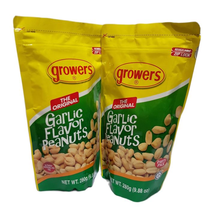 GROWERS The Original Garlic Peanuts (pack of 1 piece x 280 grams ...