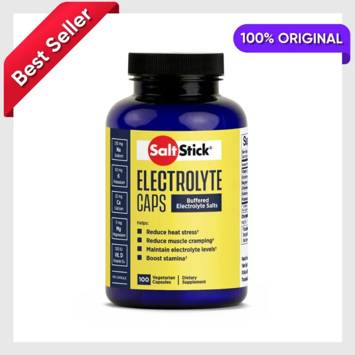 SaltStick Electrolyte - 100 caps| Kapsul Elektrolit SaltStick dengan ...