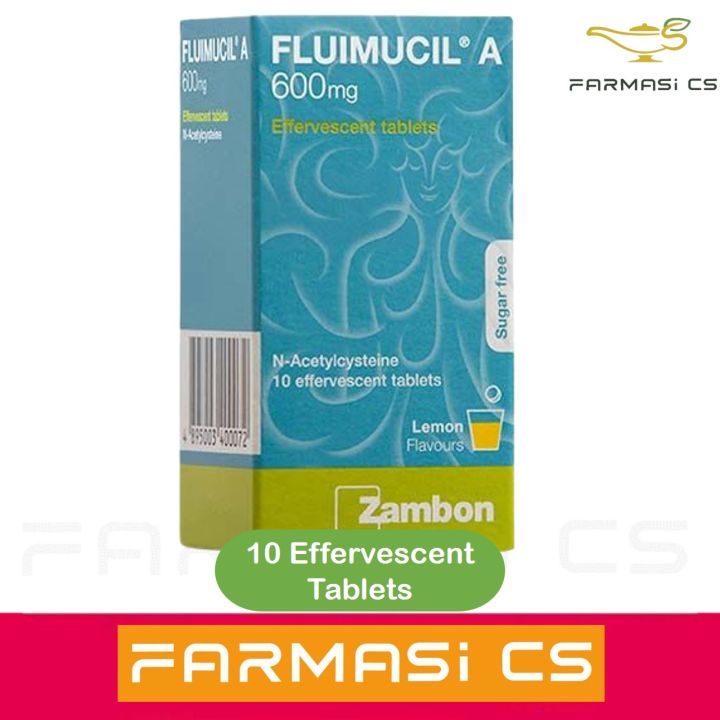 Fluimucil A 600mg 10 Effervescent Tablets Lemon Flavour EXP:03/2027 ...