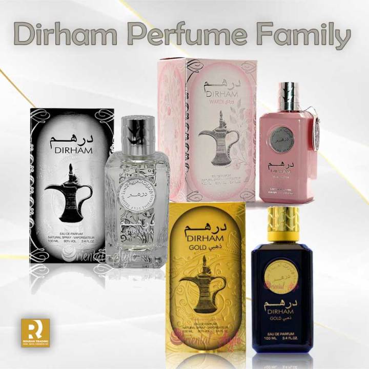 Dirham EAU DE Original Dubai - Arabic Perfume 100ml Dirham Gold - Black ...