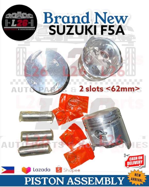 Suzuki F5A PISTON ASSEMBLY 62mm 2 slots 0.25 0.50 STD 12111-78110 ...