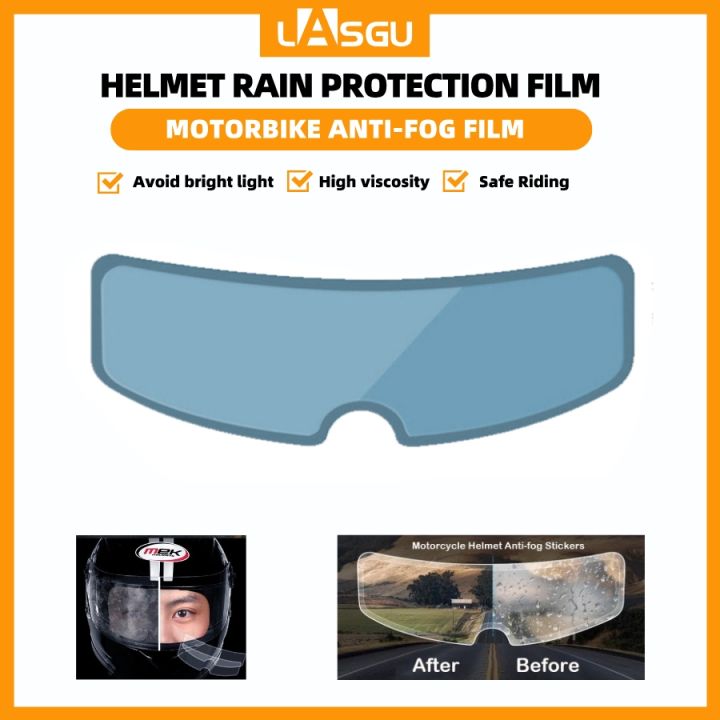 LASGU Motorcycle Anti Rain Anti Fog Film for Helmet Visor Protective ...