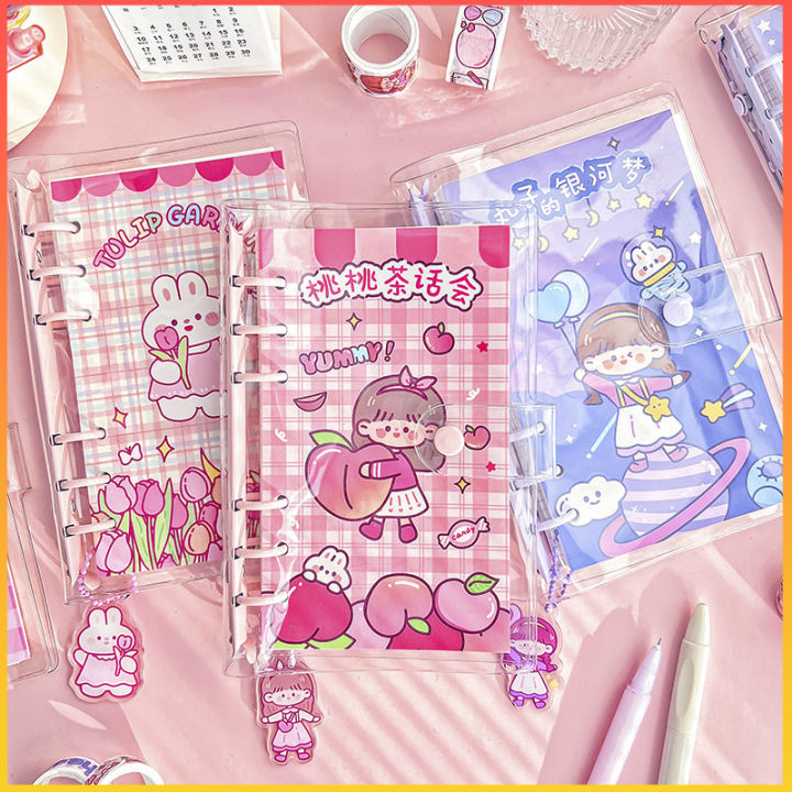 Lovely Girl Heart Loose-leaf Hand Ledger Detachable Binder Notebook ...