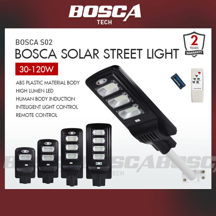 BOSCA Solar Street Light LED IP65 S02 30W 60W 90W 120W with Solar Panel ...