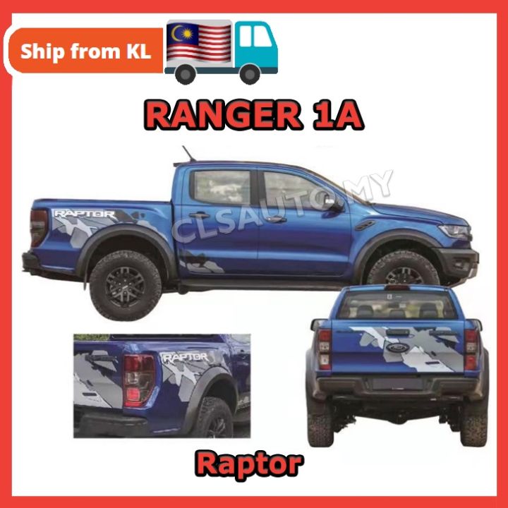 Ford Ranger Raptor Car Body Sticker Design 1 (1 Set) Pelekat Ranger ...