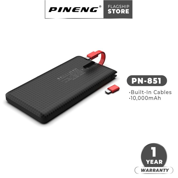 Pineng PN-851 10000mAh Lithium Polymer Power Bank W/ Built-In Micro USB ...