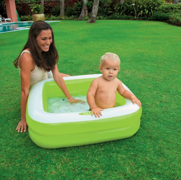 Intex #57100 Inflatable Square Swimming Pool With Free AC Pump | Lazada PH