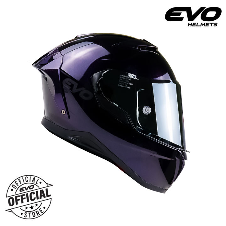EVO XT-300 Prizm Dual Visor Full Face Helmet with Free Clear Lens ...
