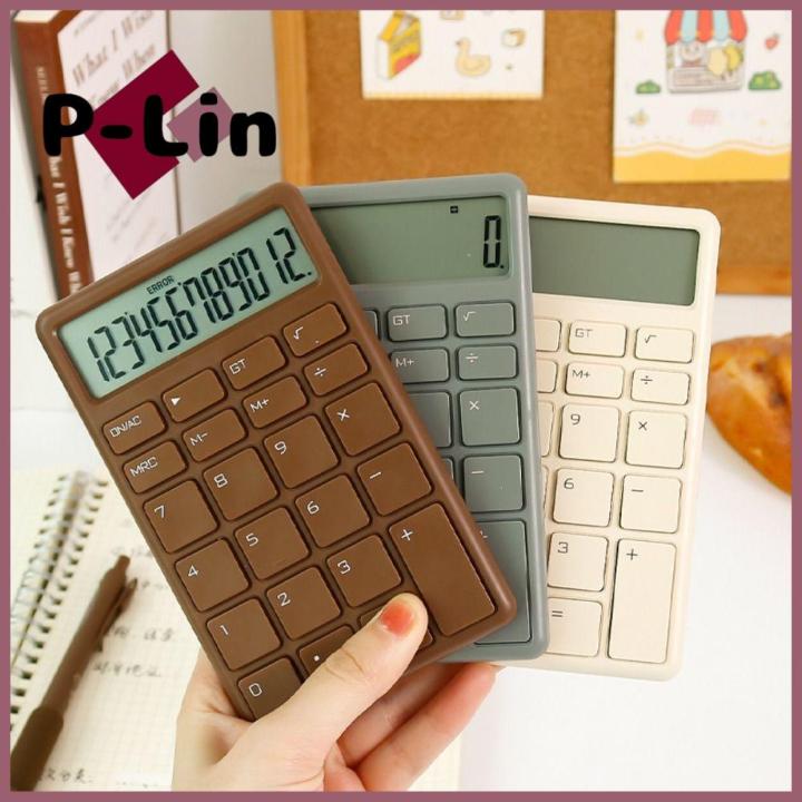 P-LIN Portable Math Calculator Simple Design 12 Digits Students ...