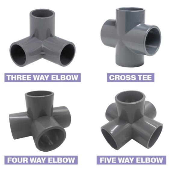 PVC Fitting Pipe Joint Connector Penyambung Paip FOR DIY/Conduit/PVC Grey Pipe Paip Kelabu Paip ...