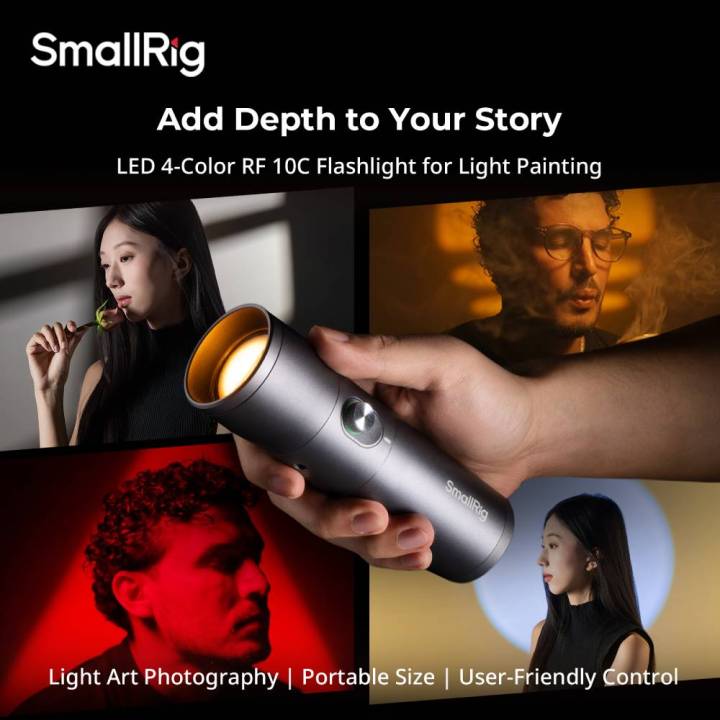 SmallRig RF 10C Mini Spotlight Portable Focusable LED Video Light RGB ...