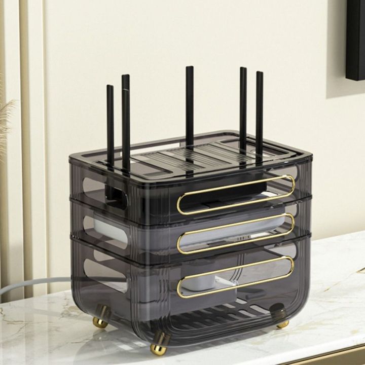 DSIUY Colorful Router Storage Box Plastic Durable Router Hider Case ...