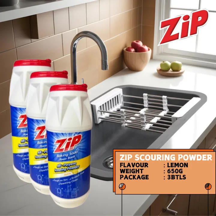 [Ready Stock] Zip Lemon Multi Purpose Scouring Powder 650g x 3 Bottles ...