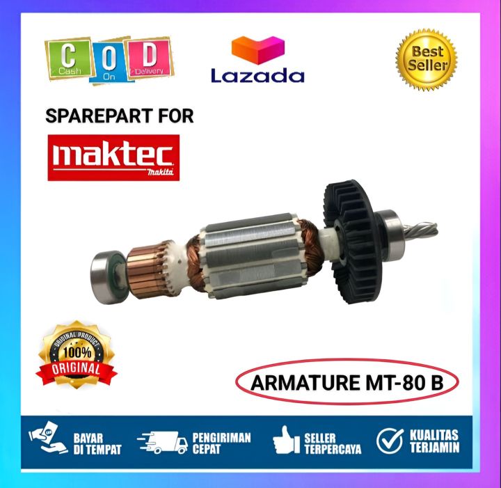 Armature Mesin Bor Maktec MT80 MT80B Angker Bor MT 80B Gulungan Rotor ...