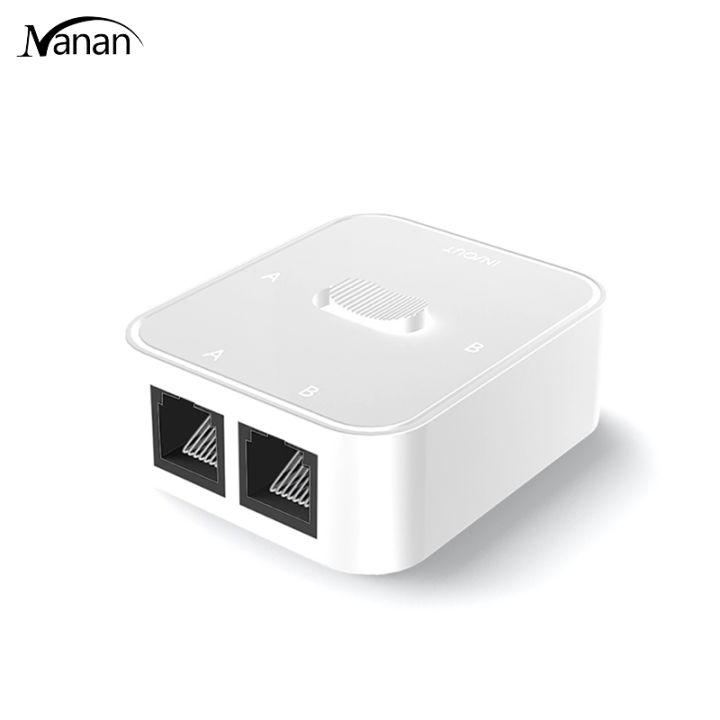 【hot Sale🥇】2 Port Rj45 Lan Cat6 Network Switch Selector 1000mbps 2 In 1 Out 1 In 2 Out Internal