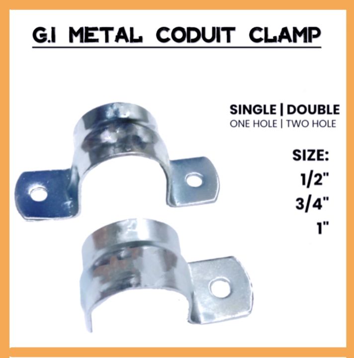 Metal Clamp Galvanize Single & Double Metal Conduit Clamp / Galvanize ...