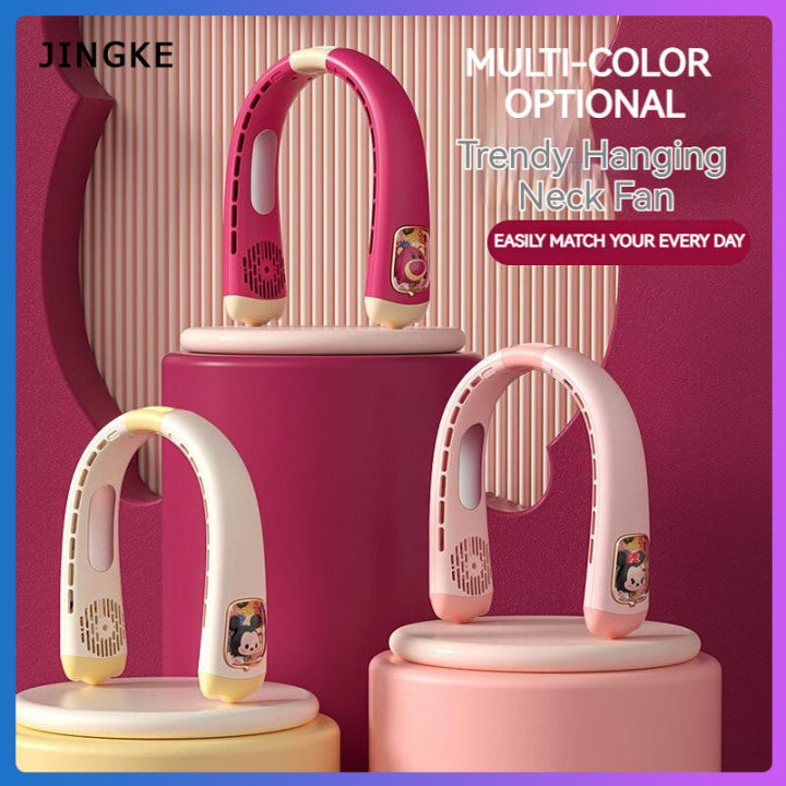 Portable neck fan 6000 mAh Disney USB rechargeable fan brushless motor ...