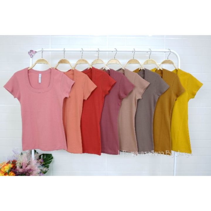 เสื้อยืด คอยูโอ่งแขนสั้น ผ้าคอตตอน ป้าย Tee Project | Lazada.co.th