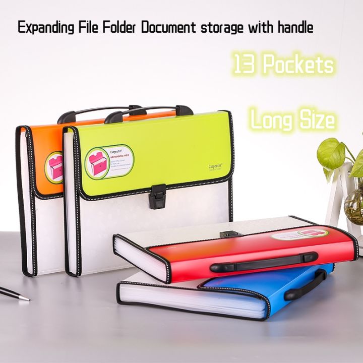 Long Expanding Folder File Case Long Size Organizer Storage Bag Large ...