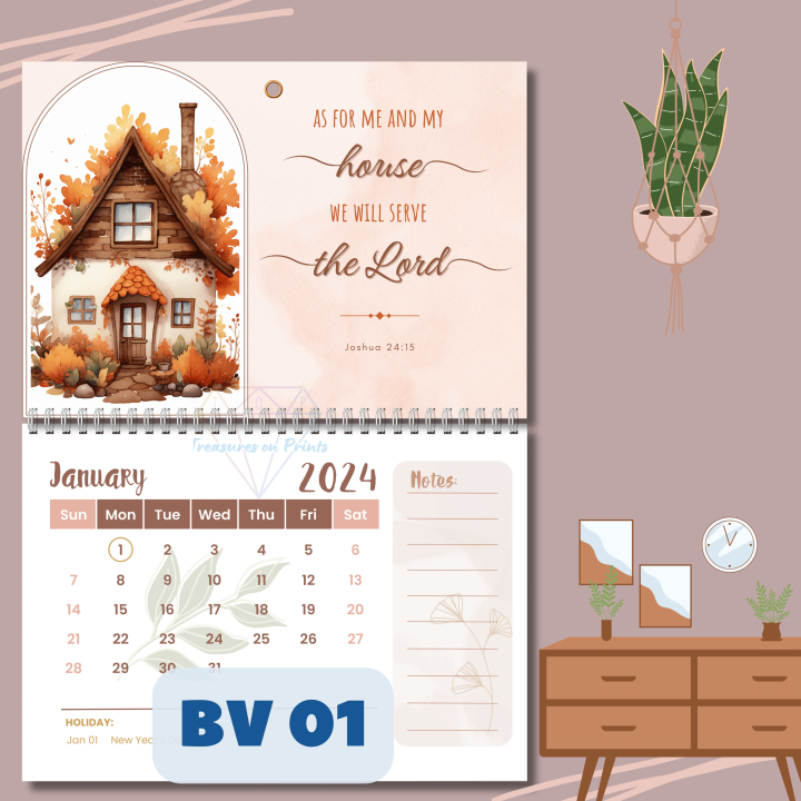 2025 Calendar | Bible Verse Design | A5/A4/A3 size | Minimalist | Wall ...