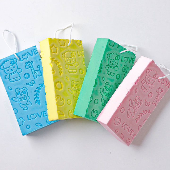 Korea Adult Kids Magic Rubbing Sponge Exfoliating Shower Brush Sponge ...