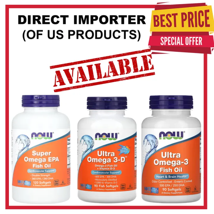 NOW Ultra Omega 3-D 600 EPA-300 DHA / 600 EPA-300 DHA / NOW Foods ...